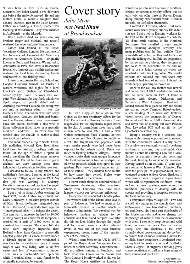 Neal Shaw » People - Marshwood Vale Magazine