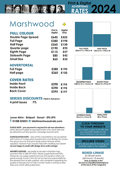 Advertising - Marshwood Vale Magazine
