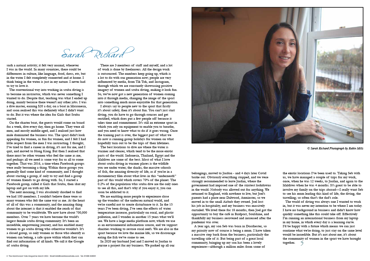 Sarah Richard » Most Recent, People - Marshwood Vale Magazine