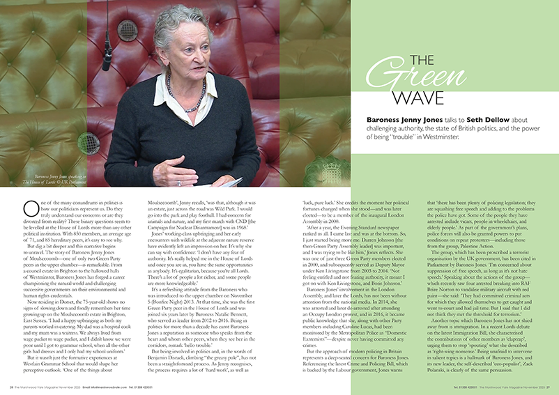 The Green Wave - Baroness Jenny Jones » Environment, Most Recent ...